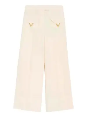 Valentino Garavani Crepe Couture Trousers - Neutrals