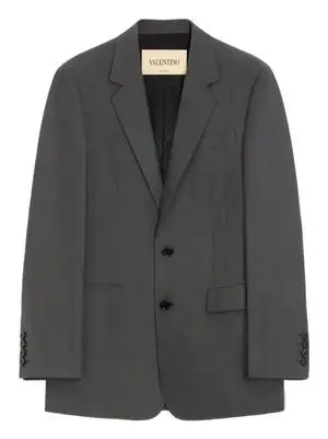 Valentino Garavani Single-breasted Wool Jacket - Grey