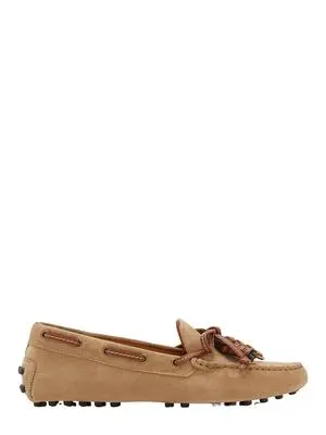 TOD'S Suede Driving Loafers - Brown