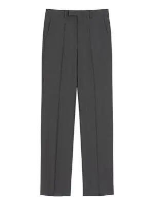 Valentino Garavani Wool-mohair Pleated Trousers - Grey