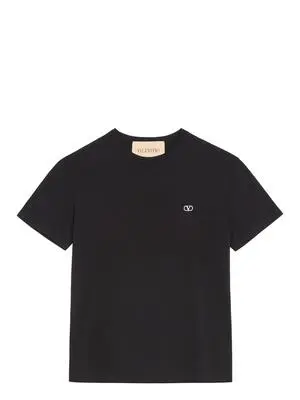 Valentino Garavani Cotton Vlogo T-shirt - Black