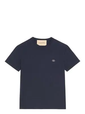 Valentino Garavani Cotton Vlogo T-shirt - Blue
