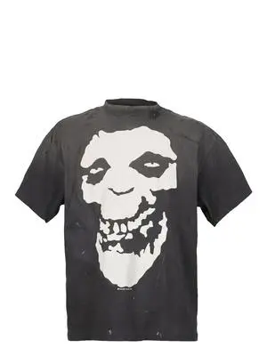 SAINT MXXXXXX Printed Cotton T-shirt - Black