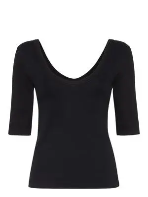 BRUNELLO CUCINELLI Brunello Cucinelli Cotton T-Shirt With Scoop Neck And 3/4 Sleeves