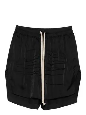 RICK OWENS Rick Owens Drawstring Shorts With Ruched Detailing And Side Slits