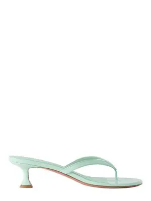 Amina Muaddi Amina Muaddi Juliette 45 Leather Thong Sandals Mint