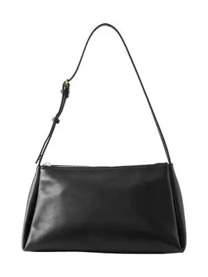 Calvin Klein Aurelis Leather Shoulder Bag - Black