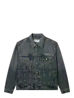 Off-White Arrows-print Denim Jacket - Blue