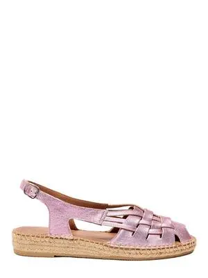 NAGUISA Etel Metal Espadrille Sandals - Pink
