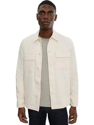 Vince Stretch Linen Chore Jacket - Bone