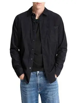 Vince Corduroy Long Sleeve Shirt Clothing Coastal - Navy