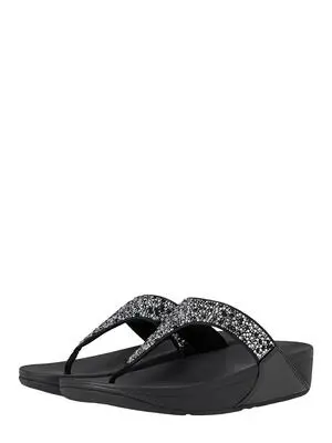 Fitflop FitFlop Lulu Crystal-Mix Toe-Post Sandals Black