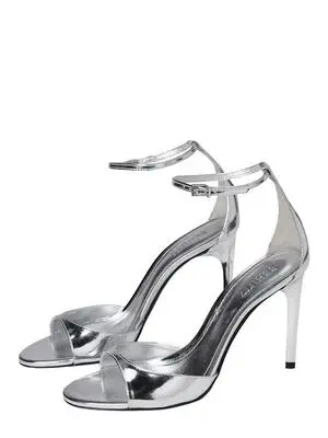 Schutz Scarlett Stiletto Sandals - Prata