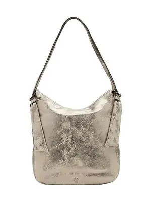 THE FRYE COMPANY Nora Leather Backpack Hobo Shoulder Bag - Bone