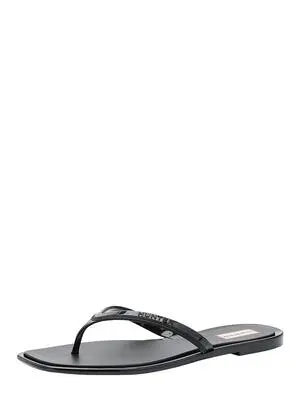 HUNTER Hunter Marin Flat Square Toe Thong Sandals
