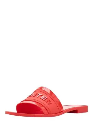 Hunter Marina Slide Sandals - Red