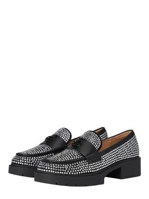COACH Leah Loafer With Crystal Embellishments - Black