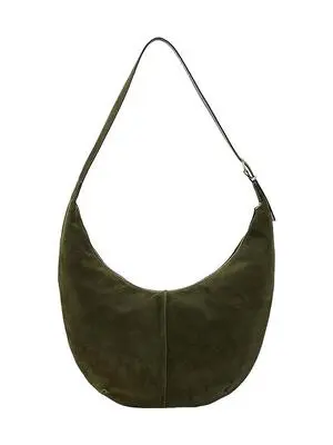 Madewell Suede Curve Shoulder Bag - Black