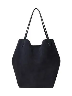 Madewell Oversized Soft Grain Shopper Shoulder Bag In Suede - Multi