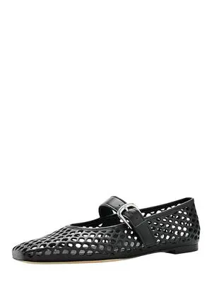 Vince Daniela Perf Mary Jane Flat Shoes - Black