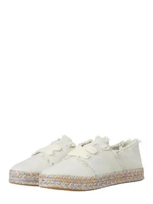 Toms Carolina Lace-up Espadrille Flats - Bone