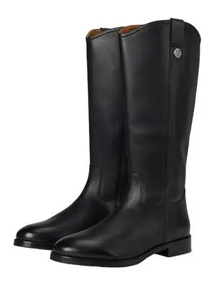 THE FRYE COMPANY Melissa Button Tall Inside Zip Boots - Black