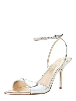 Schutz Elodie Buckle Stiletto Sandals - Silver