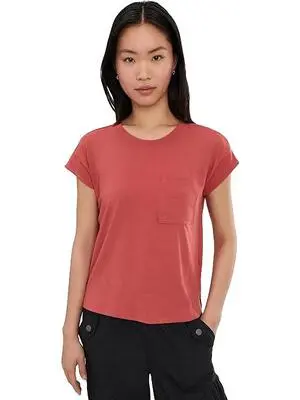 Columbia Short Sleeve Tee With Chest Pocket - Red