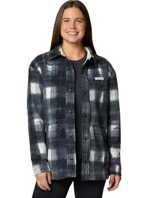 Columbia Benton Springs Shirt Jacket Ii With Plaid Pattern - Black