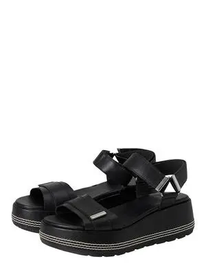 Sorel Sunpeak Platform Y-strap Dress Sandals - Black