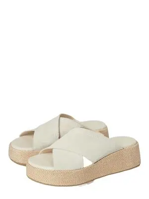 Sorel Sunpeak Platform Slide Sandals - Bone