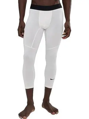 Nike Pro Dri-fit 3/4 Fitness Tights - White