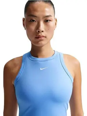Nike Dri-fit Cropped Tank Top - Blue