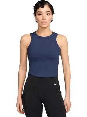 Nike Nike One Fitted Cropped Tank Top Navy
