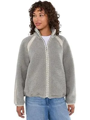UGG Nikia Crochet Uggfluff Jacket - White