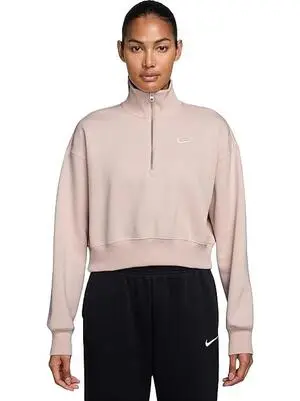 Nike Nike Sportswear Phoenix Fleece 1/4-Zip Cropped Sweatshirt Bone