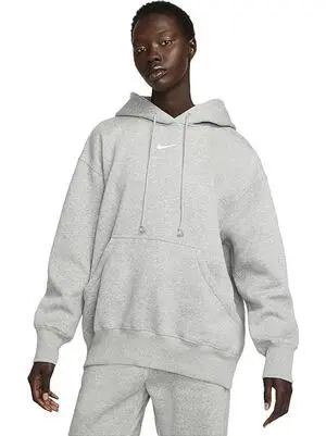 Nike Phoenix Fleece Oversized Pullover Hoodie - Gray