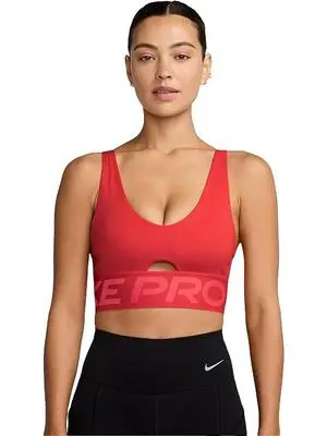 Nike Pro Indy Plunge Medium Support Bra Bra /white/white - Red