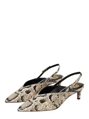 VINCE CAMUTO Vince Camuto Kylien Slingback Kitten Heel Pumps With Snakeskin Effect