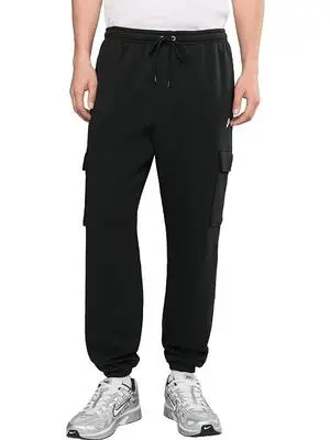 Nike Club Fleece Cargo Pants Men's Workout Dark Grey Heather/light Smoke Grey/white Black