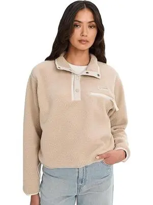 Columbia Cropped 1/2 Snap Fleece - Beige