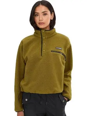 Columbia Cropped 1/2 Snap Fleece - Green