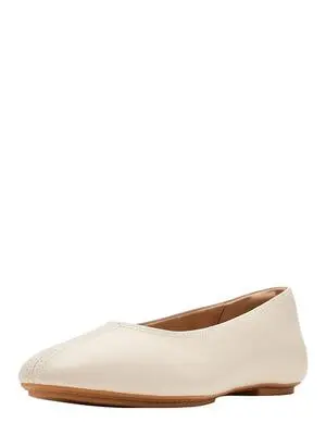 Fitflop Delicato High-cut Soft-leather Ballet Flats - Beige