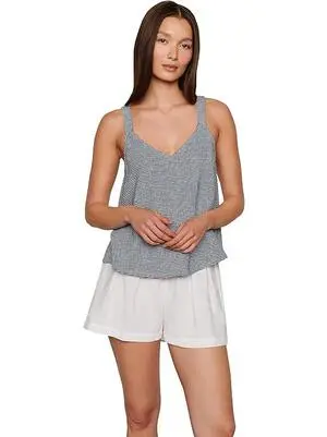 Eberjey Linen Blend V-neck Cami - Gray