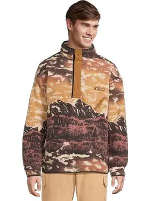 Columbia Printed Half Snap Fleece Jacket - Brown