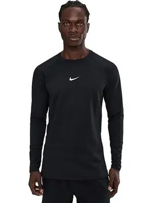 Nike Nike Pro Warm Long Sleeve Crew Top Black