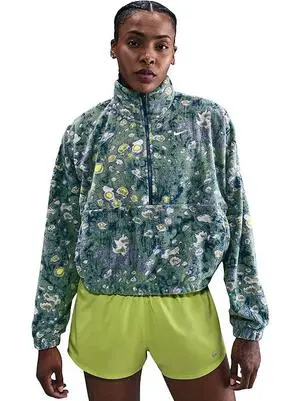 Nike Thermo-fit Half-zip Top With Abstract Print - Blue