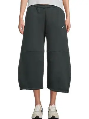 Nike Phoenix Fleece Barrel Leg Pants - Green