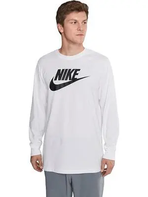 Nike Icon Futura Long Sleeve Tee - White