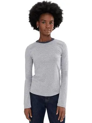 Vince Heather Tipped Long Sleeve Crew - Multi